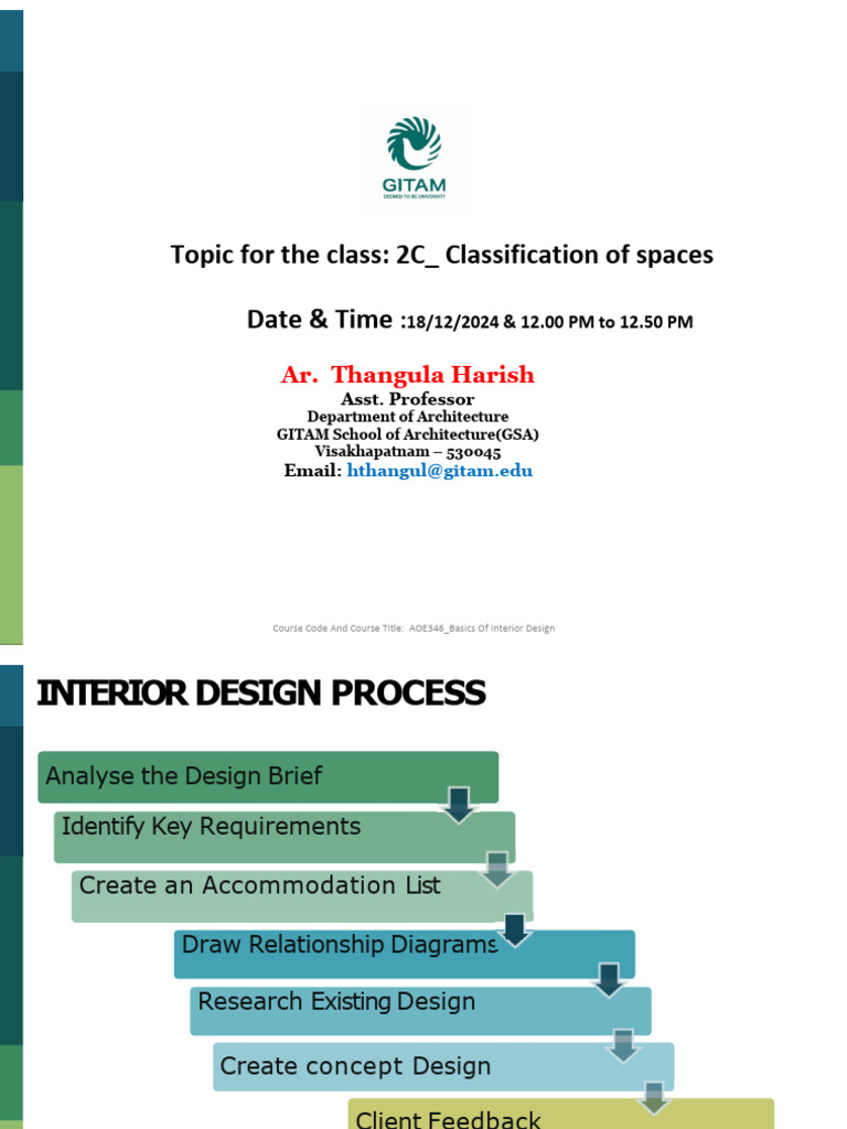 2C. Classification of Spaces | PDF | Drawing | Interior Design