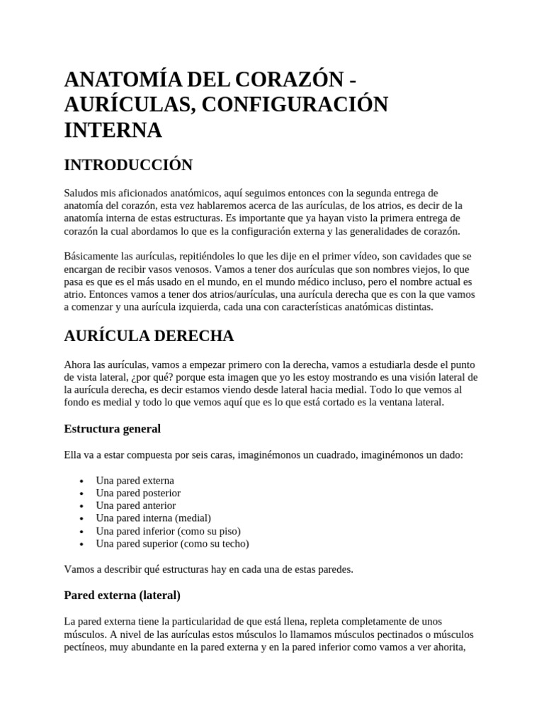 2 Auriculas | PDF | Vena | Corazón