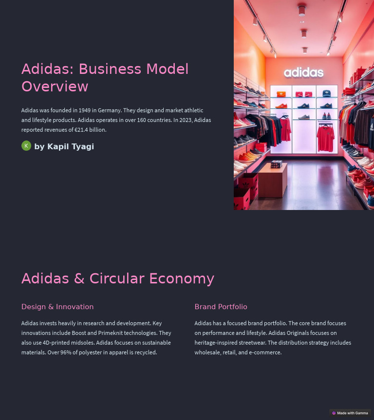 Adidas Business Model Overview | PDF