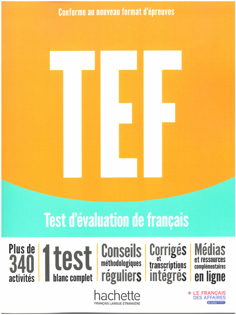 TEF - Test D'évaluation de Français - Hachette | PDF