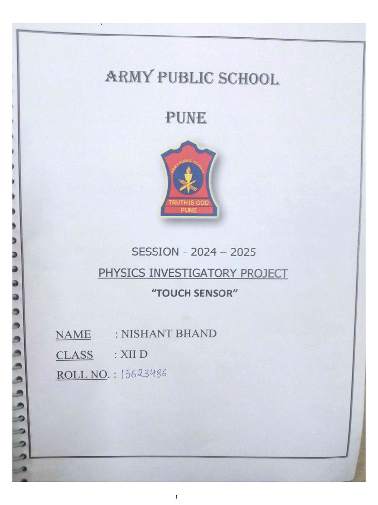 Phy Investigatory Project Format | PDF