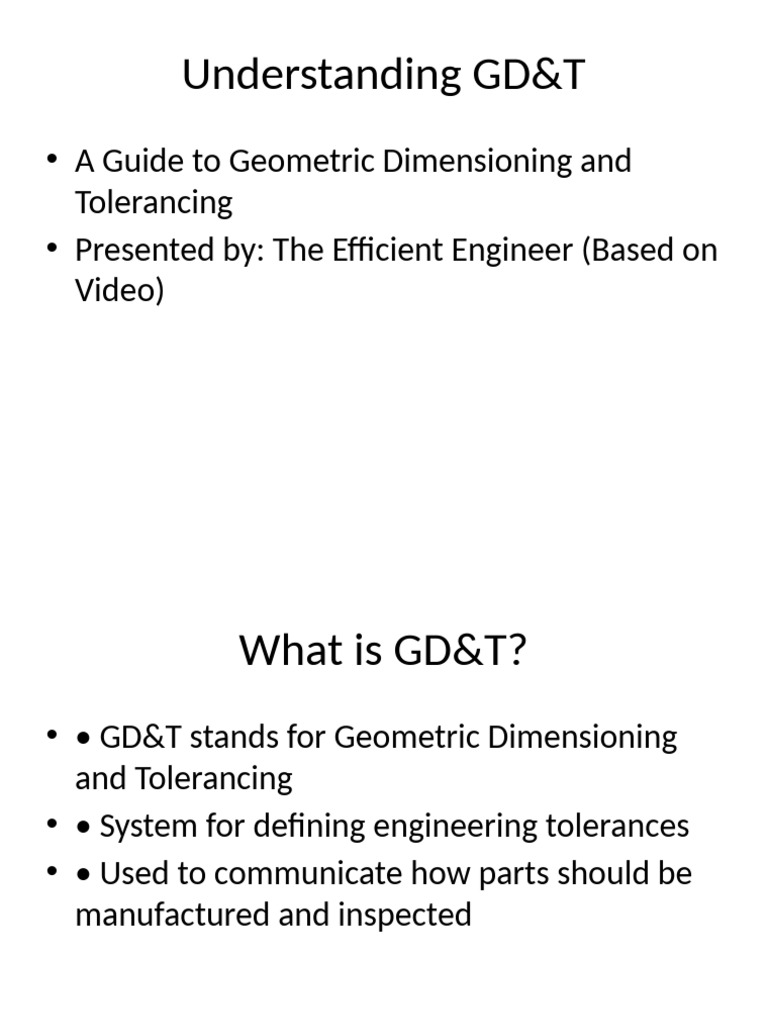 Understanding GDandT Presentation | PDF