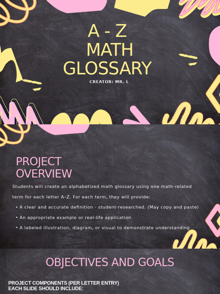 Noah Johnson - A-Z Math Glossary | PDF | Illustration | Area