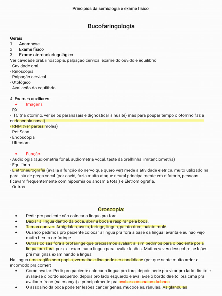 Propedêutica ORL 1 Principios Da Semiologia e Ef 2 240401 005045 | PDF