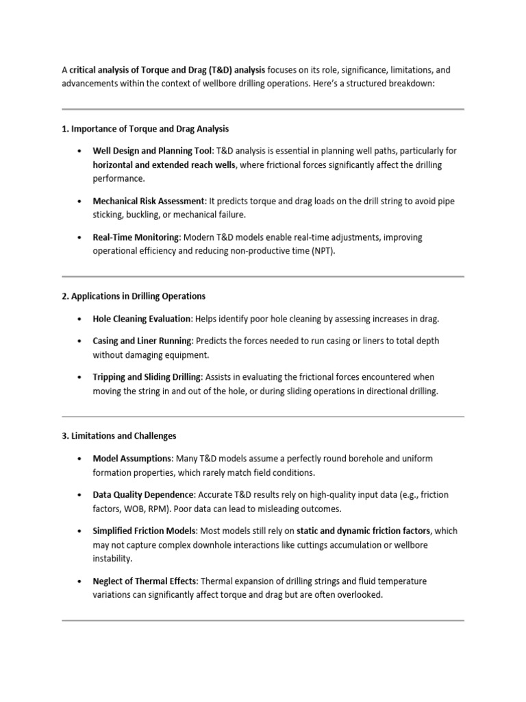 A Critical Analysis of Torque and Drag | PDF | Friction | Machine Learning