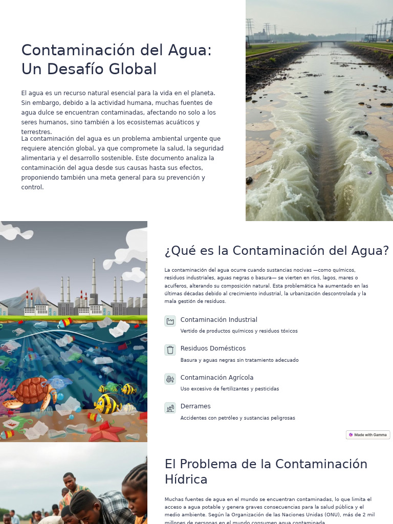 Contaminacion Del Agua | PDF | La contaminación del agua | Contaminación