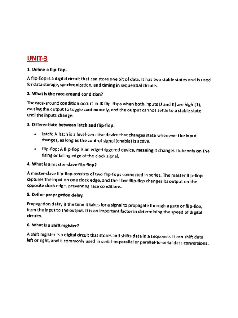 Dlco (3,4,5) Units 2-Marks | PDF