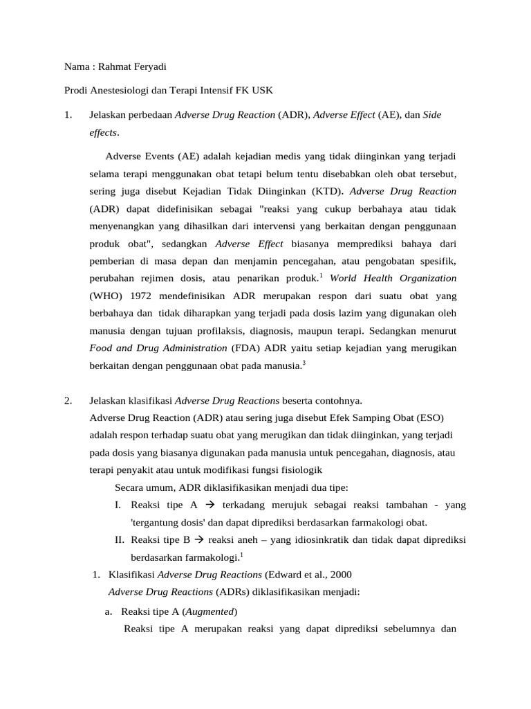 Tugas MKU Farmakologi Klinik Dr. Ikhsanuddin | PDF