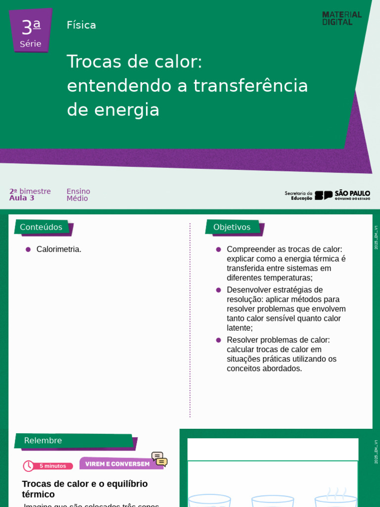 Trocas de Calor e Equilíbrio Térmico | PDF | Calor | Temperatura