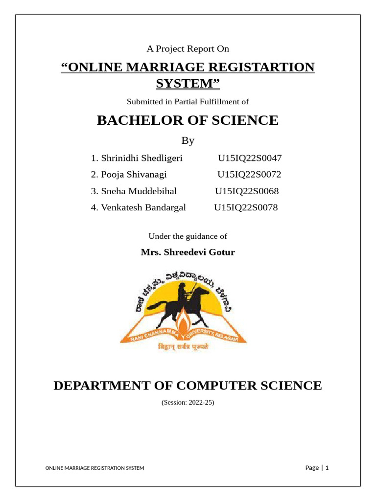 Online Marriage Registration System Report | PDF | Conceptual Model ...
