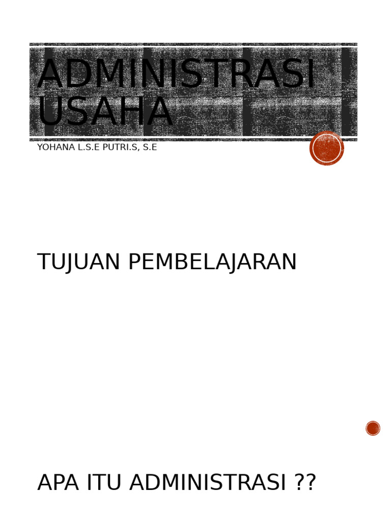 ADMINISTRASI USAHA | PDF