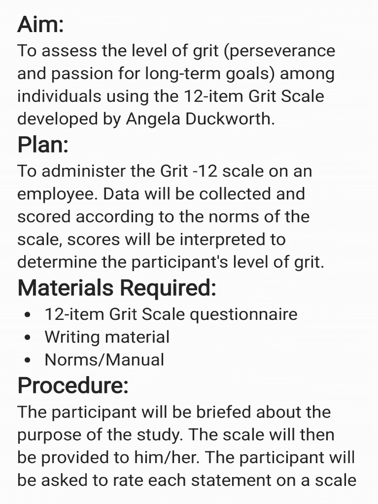 Grit Methodology | PDF