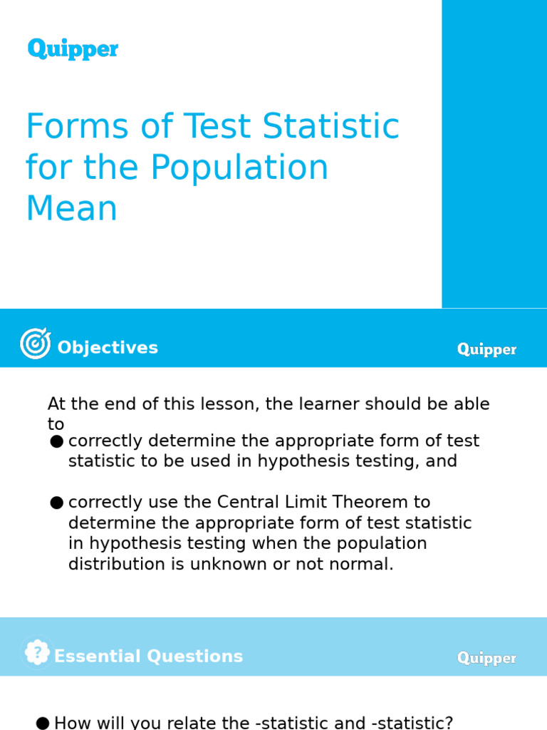 5 Forms of Test Statistic SPTP 1402 q4 FPF | PDF | Hypothesis | Null ...