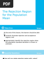 Understanding Rejection Regions in Hypothesis Testing | PDF | Normal ...