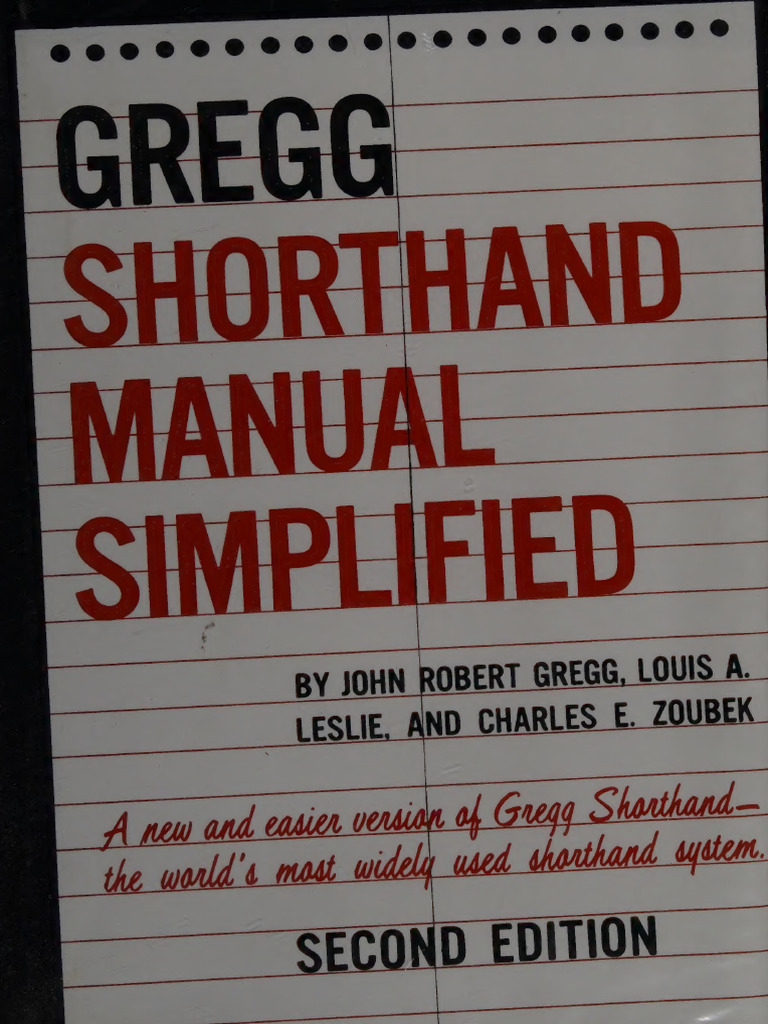 Gregg Shorthand Manual Simplified | PDF | Shorthand | Writing