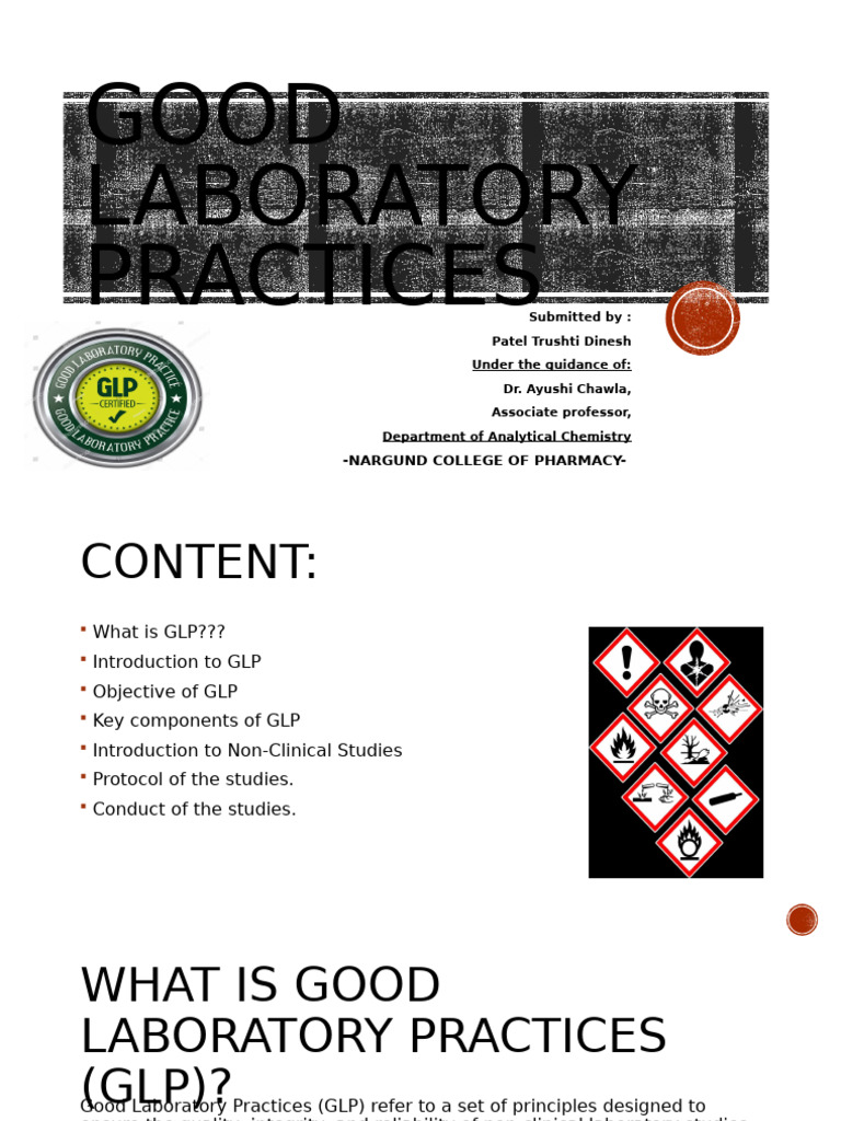 Protocol For Conduct of A Non Clinical Laboratory Study GLP | PDF