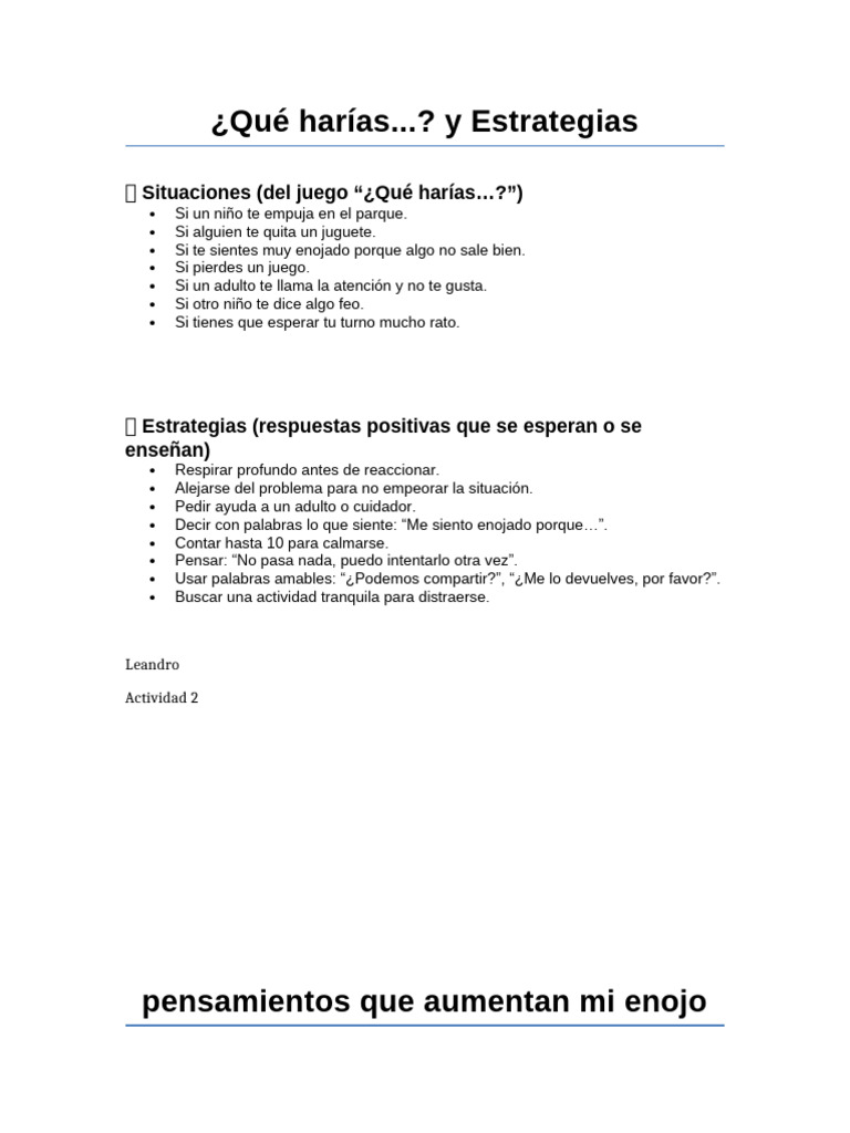 Tarjetas Estrategias | PDF