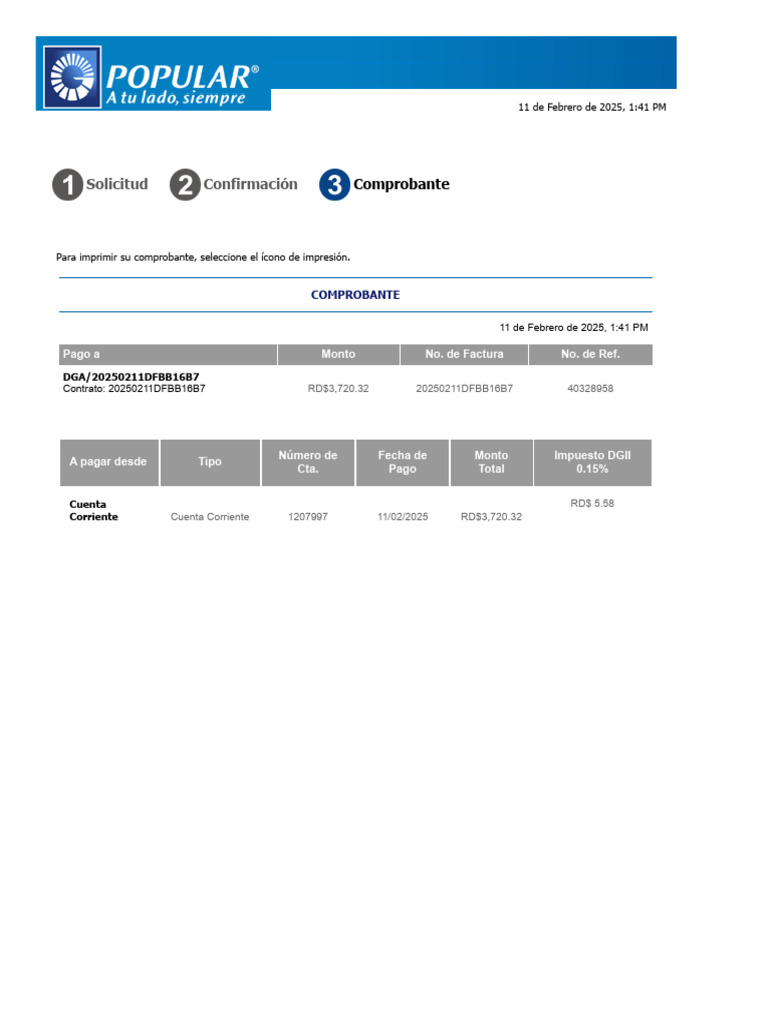 Comprobante de Pago 11 Feb 2025 | PDF