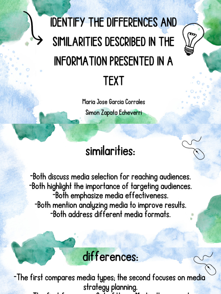 Similarities and Differences | PDF