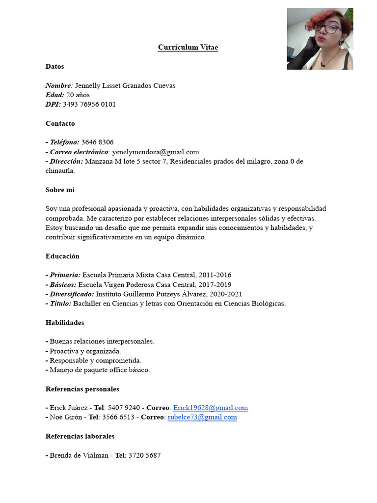 CV - Granados Cuevas | PDF