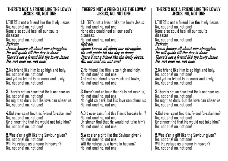 Ready - For - Print - (3 in One) - HYMN - THERES NO OTHER FRIEND LIKE ...
