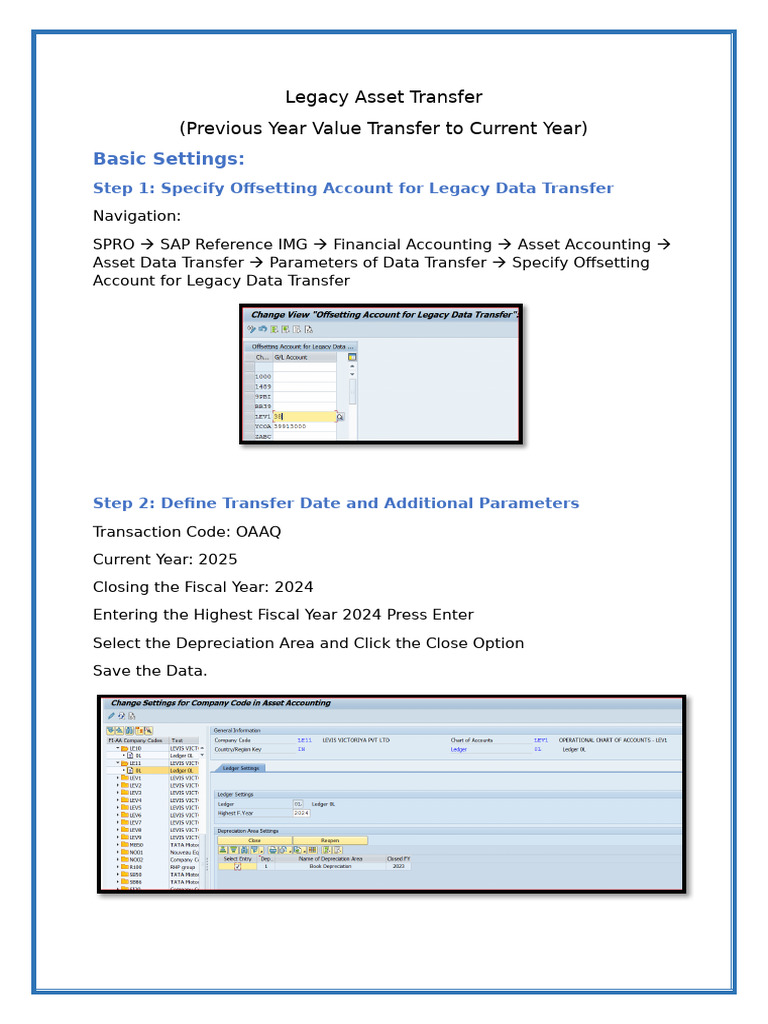 Legacy Asset Transfer | PDF
