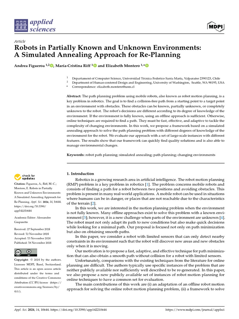 Robots in Partially Known and Unknown Environments | PDF | Theoretical ...