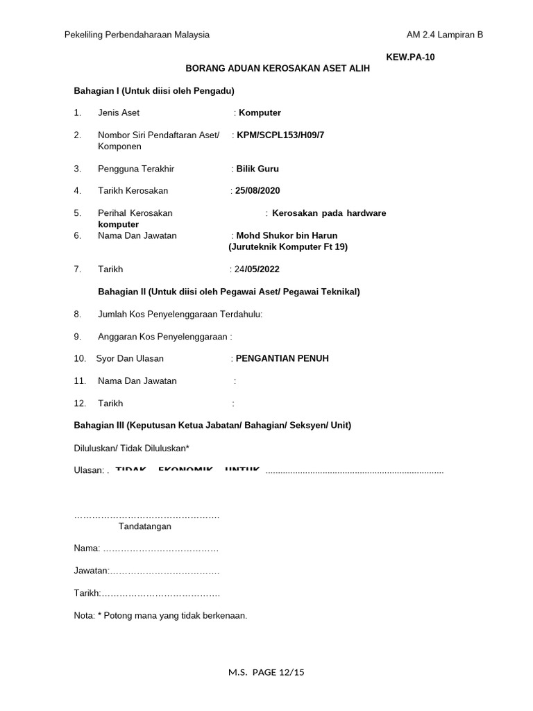 KEW - PA-10 (DHM PC Mimos 7 | PDF