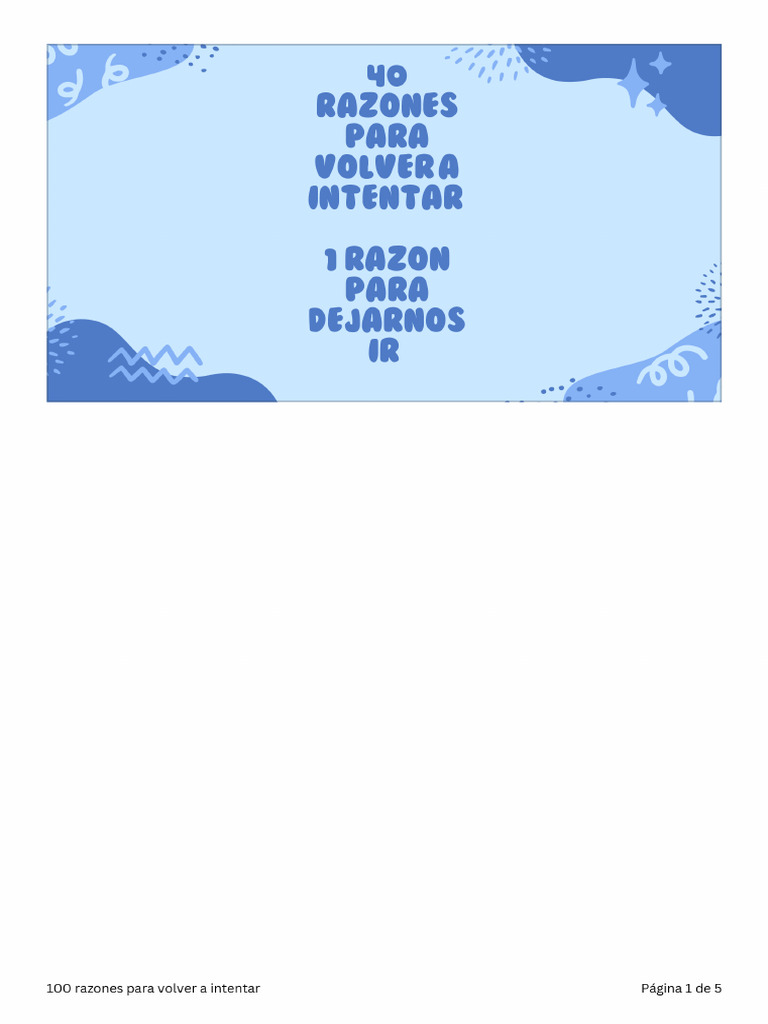 100 Razones para Volver A Intentar PDF | PDF