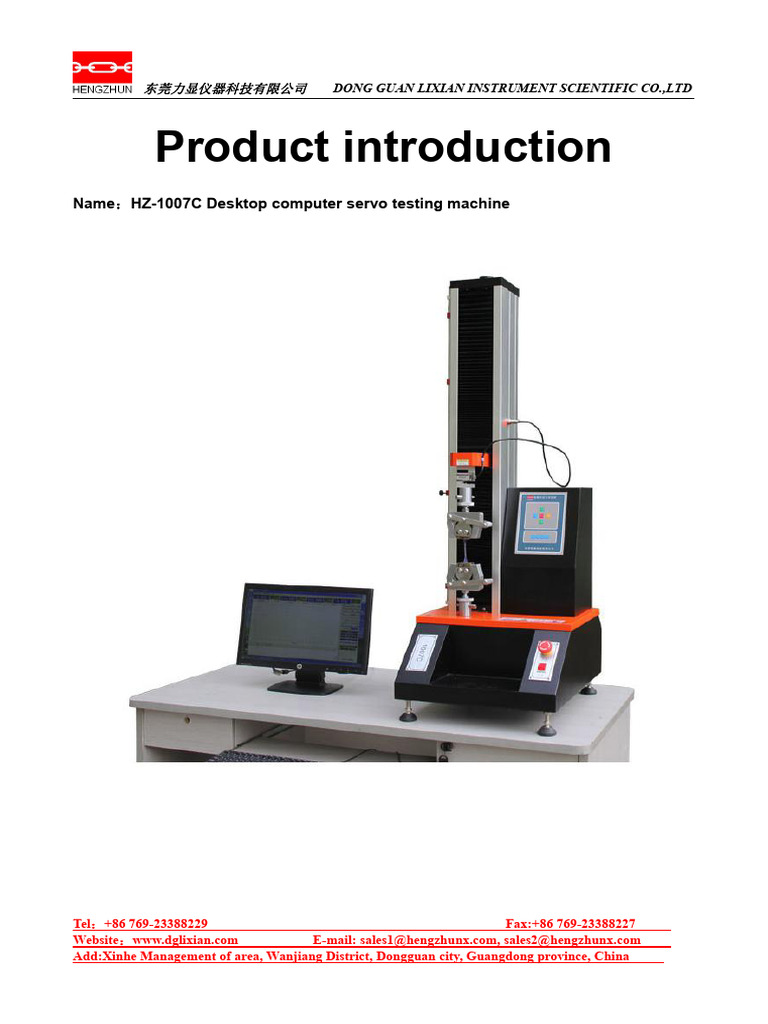 HZ-1007C Peel Strength Testing Machine | PDF | Strength Of Materials ...