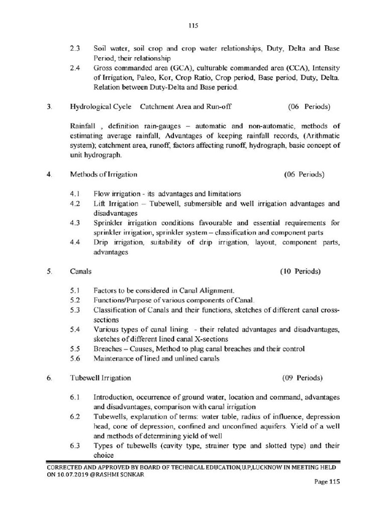 Irrigation Engineering Unit-6 | PDF