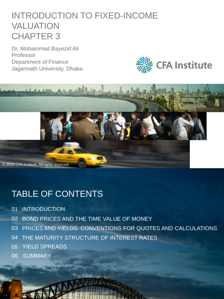 Chapter 03 (Introduction To Fixed Income Valuation) | PDF | Bonds (Finance) | Yield (Finance)