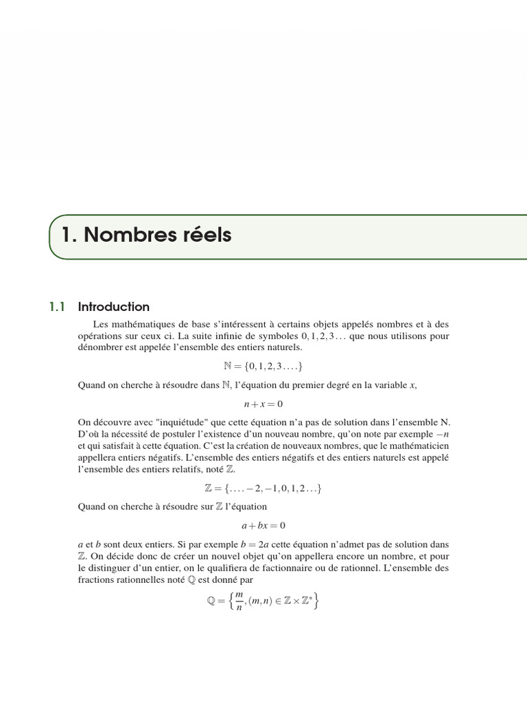 Comprendre les entiers relatifs et réels | PDF | Entier relatif ...