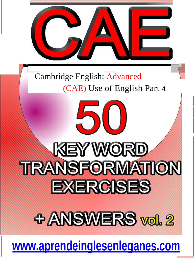 CAE Key Word Transformation Exercises | PDF | Verb