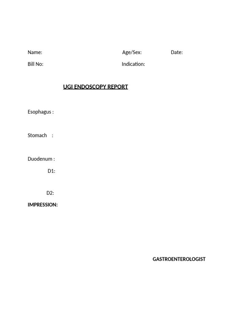 Endoscopy Normal Format | PDF