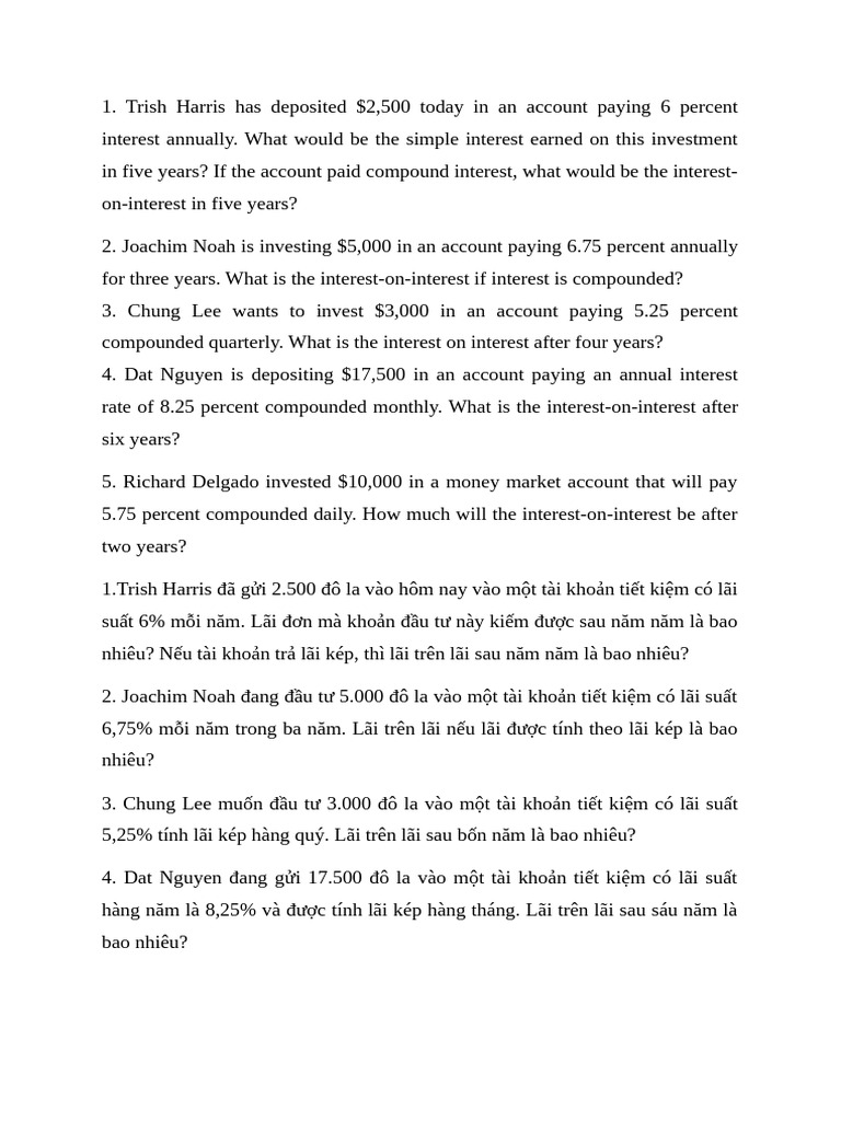 Interest Calculation | PDF