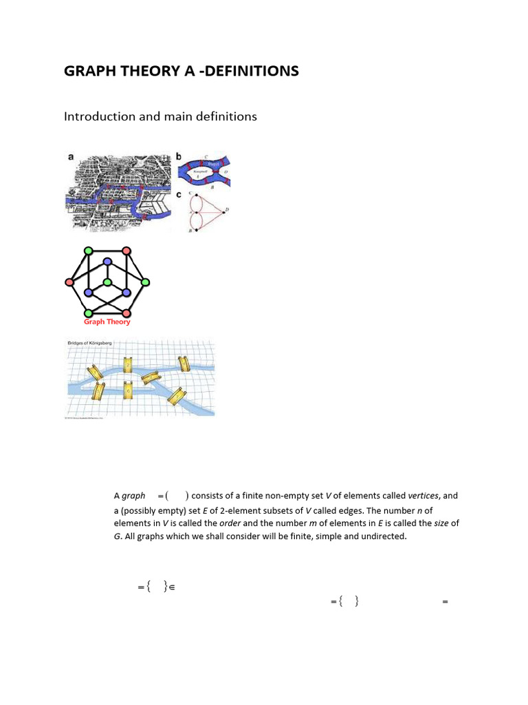 10 TH Reference Text - Graph Theory A Definitions | PDF | Vertex (Graph ...