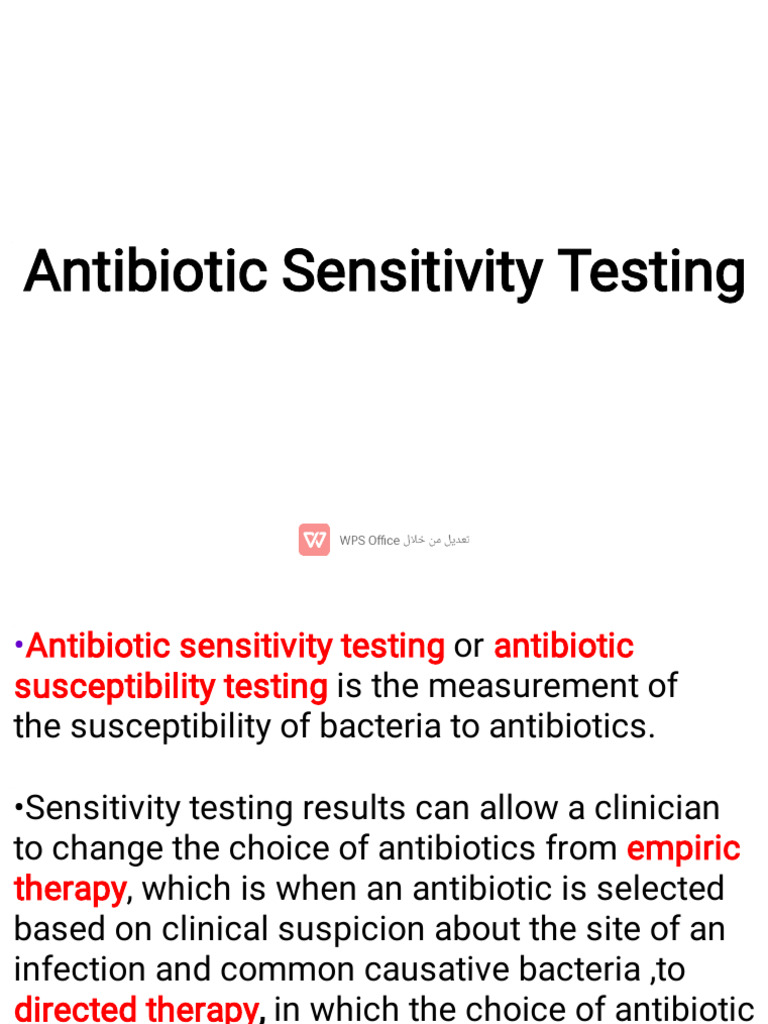 Antibiotic Sensitivity Testing Methods | PDF | Microbiology | Life Sciences