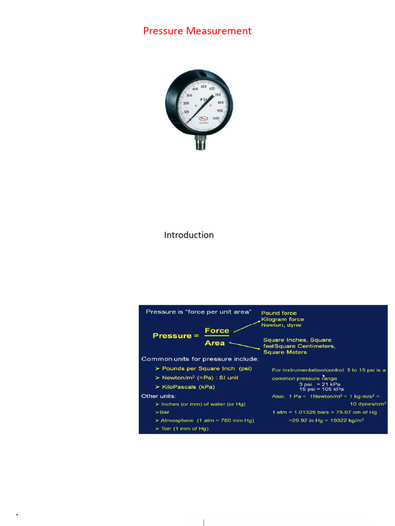 Understanding Pressure Measurement Techniques | PDF | Pressure ...