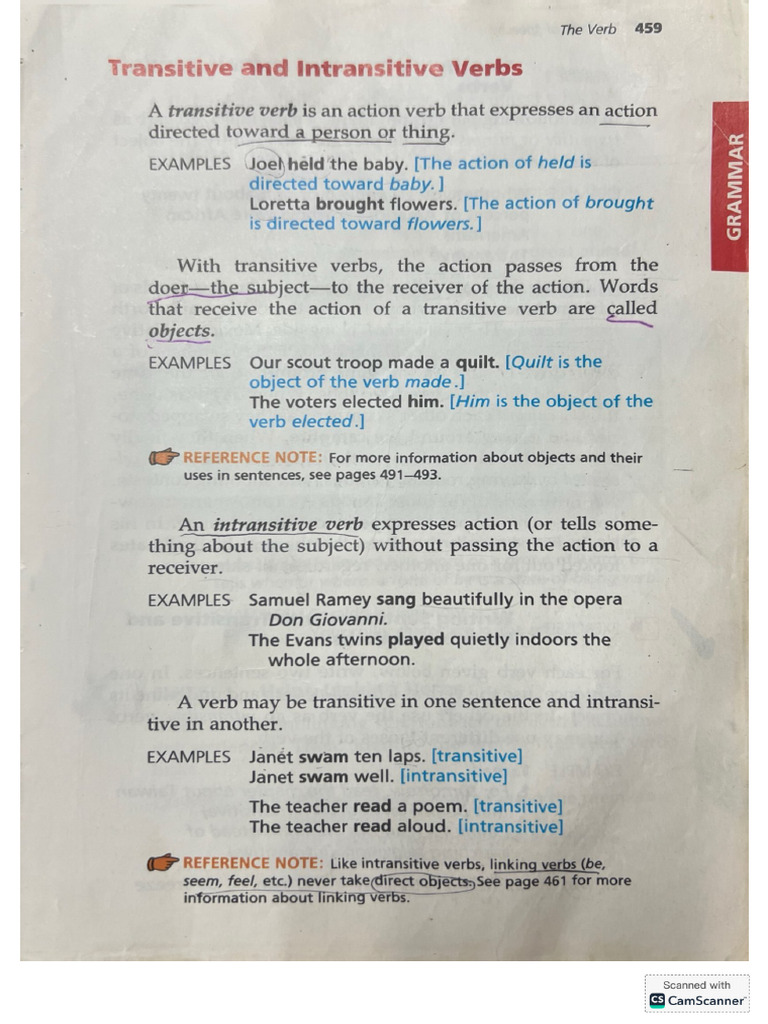 Transitive and Intransitive | PDF