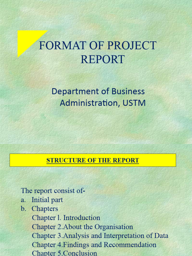 Format of Project Report | PDF | Bibliography | Data