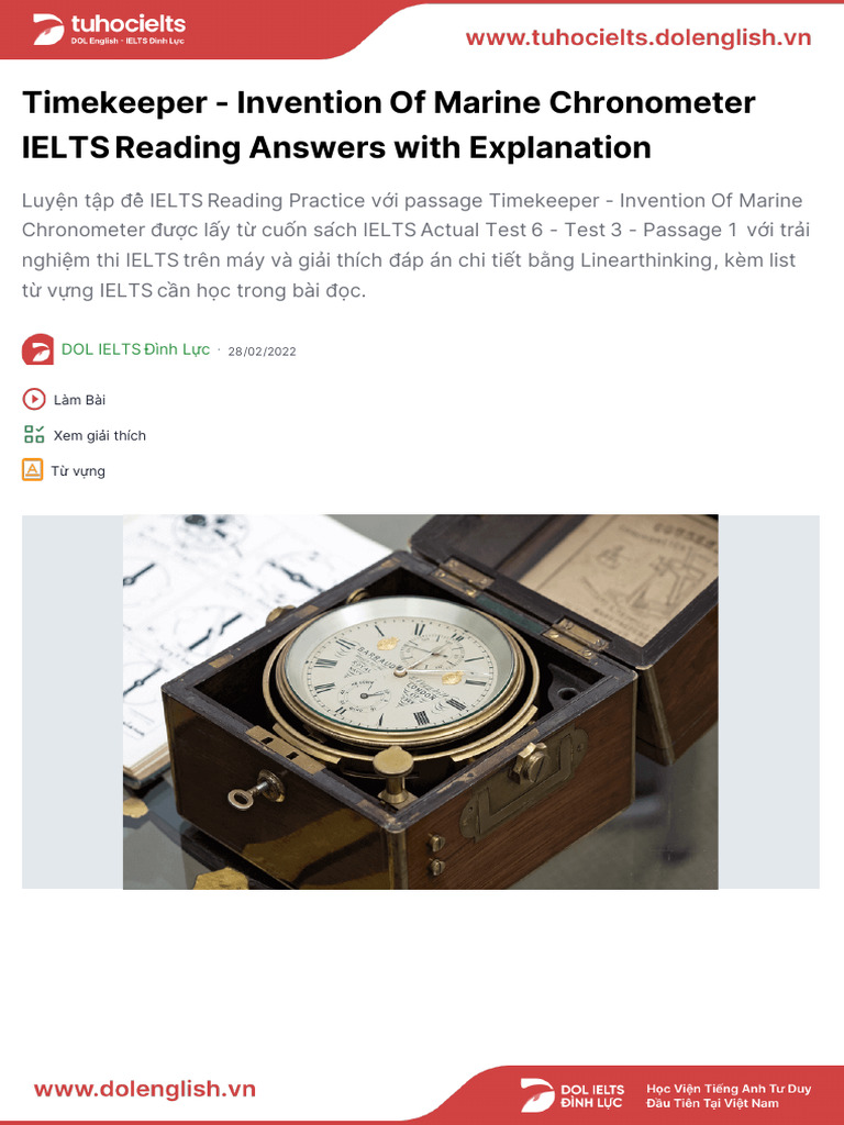 Timekeeper - Invention of Marine Chronometer | PDF | Longitude | Clock
