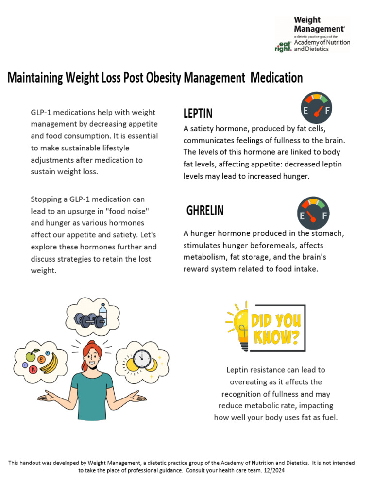 Weight Maintenance After GLP-1 Patient Info | PDF | Weight Loss | Eating