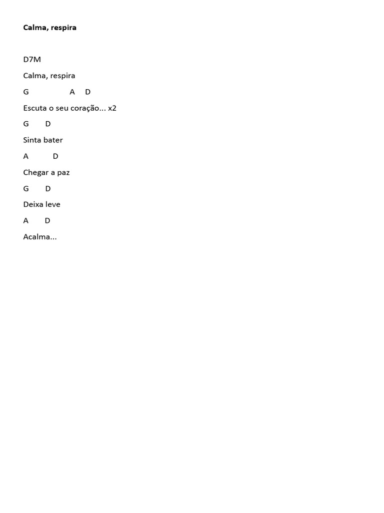 Calma, Respira | PDF