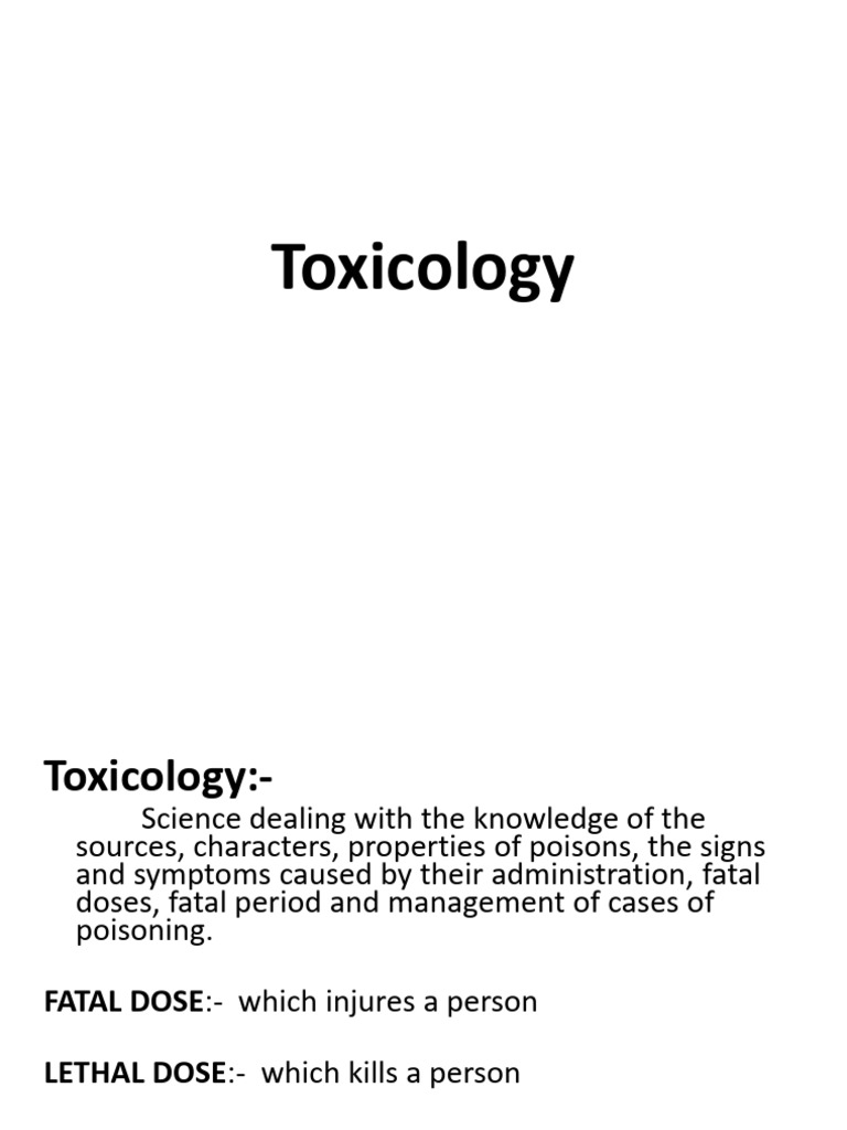 Toxicology (1) | PDF | Poison | Toxicology