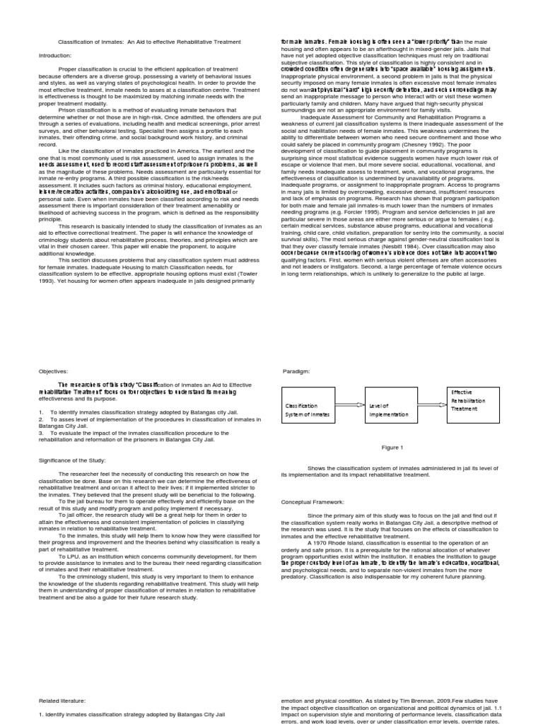 Classification of Inmates24 | Prisoner | Prison