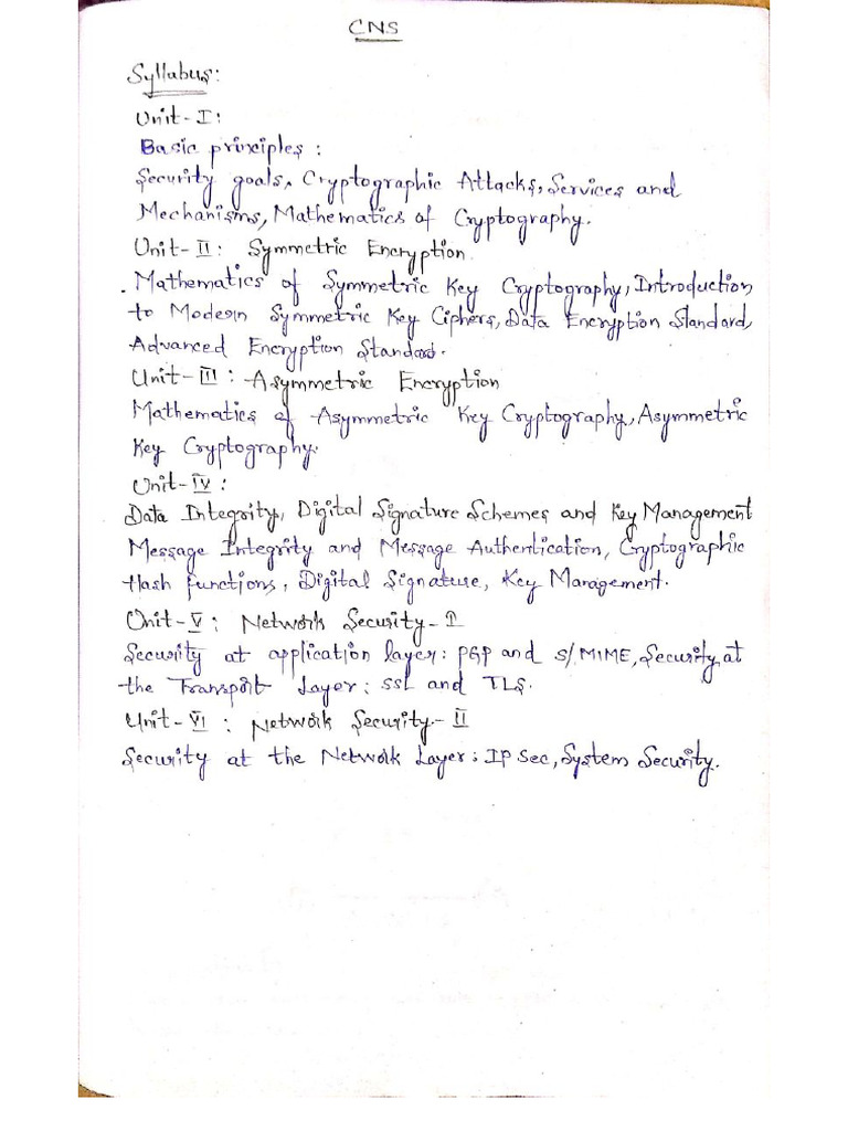 CNS 1,2,3,5 Units | PDF