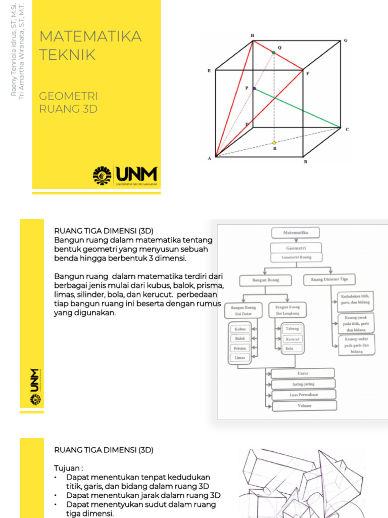 Materi Geometri Ruang 3D - Matematika Teknik | PDF