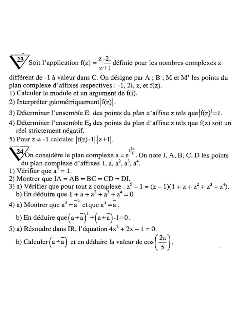 1ex Complexe 23 24 | PDF