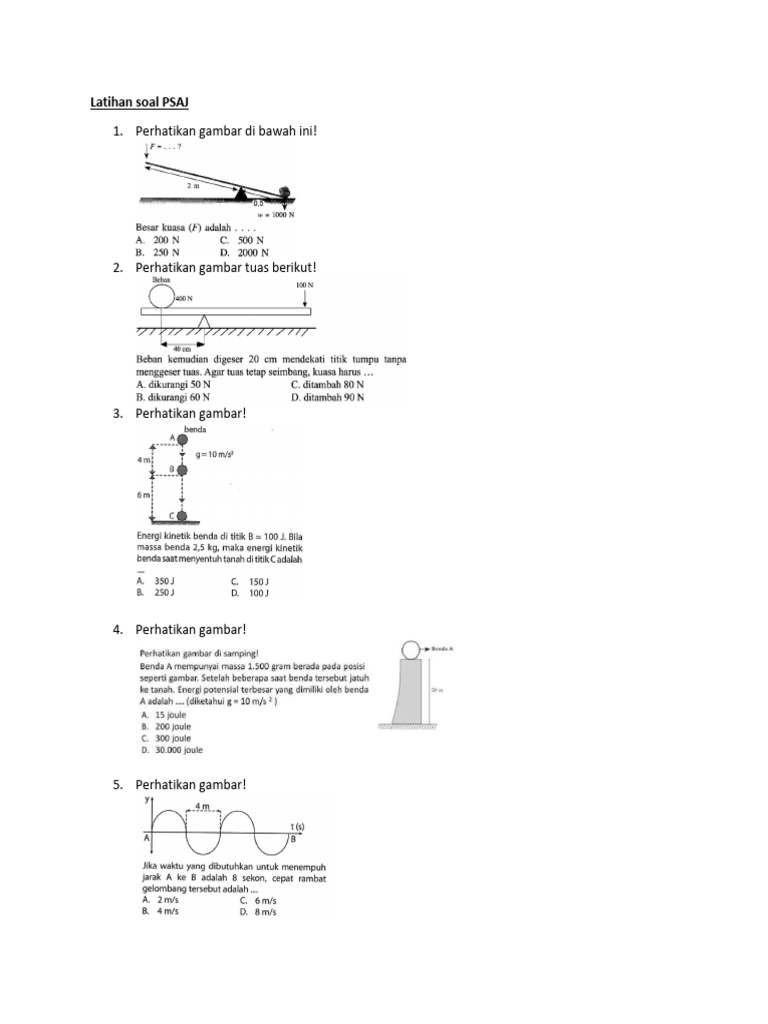 Latihan soal PSAJ | PDF